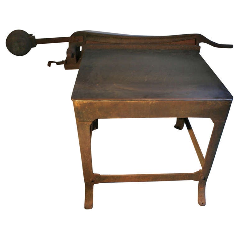 19th Century Industrial Paper Cutter Table at 1stDibs