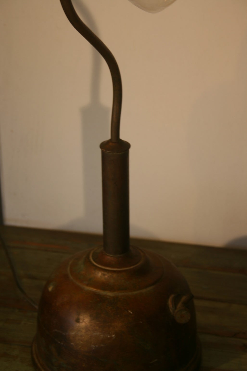 Late 19th Century Gas Industrial Table Lamp, Rewired at 1stDibs