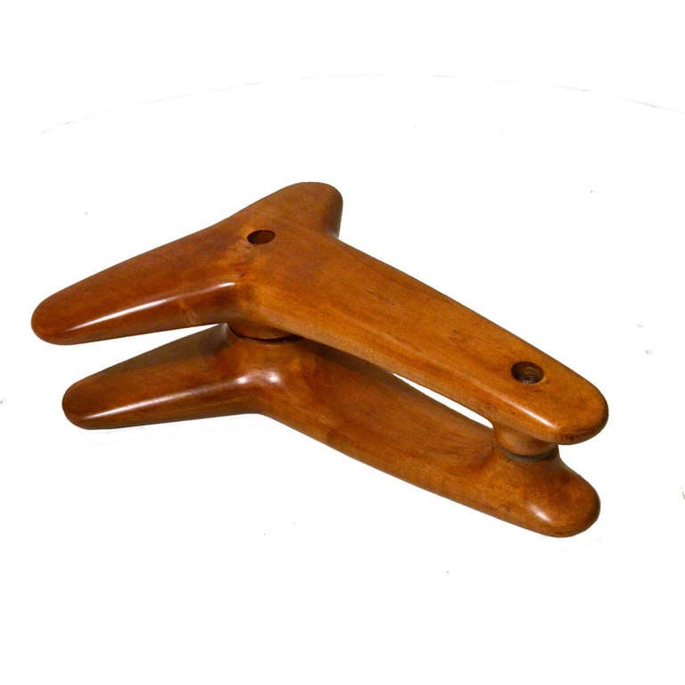 1950's Hand Carved Wooden Door Handle at 1stDibs