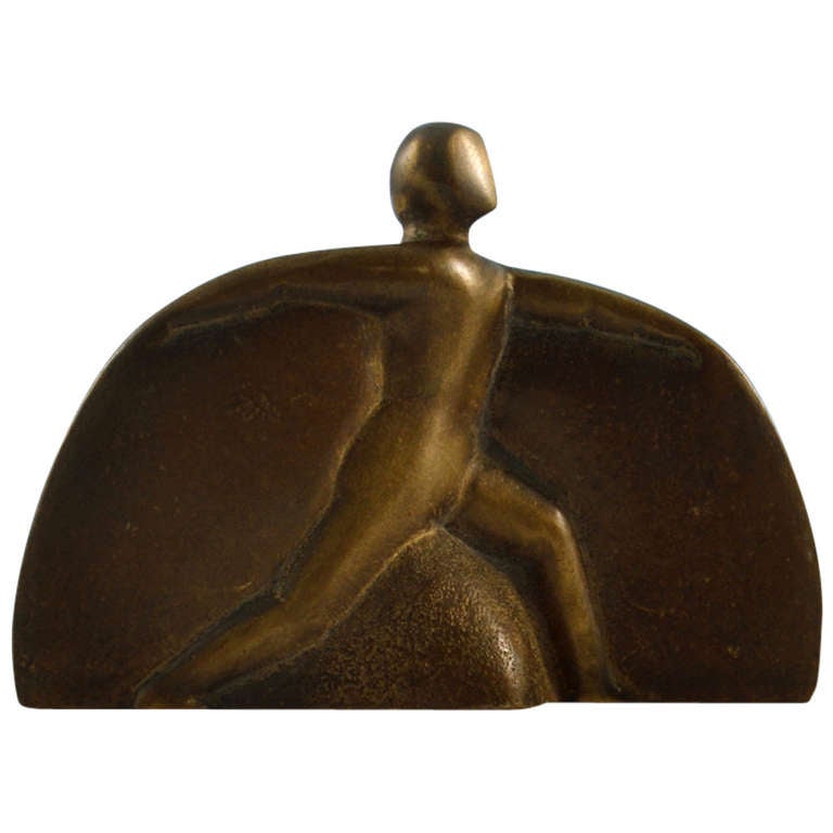 Half Moon Man Bronze Sculpture For Sale at 1stDibs