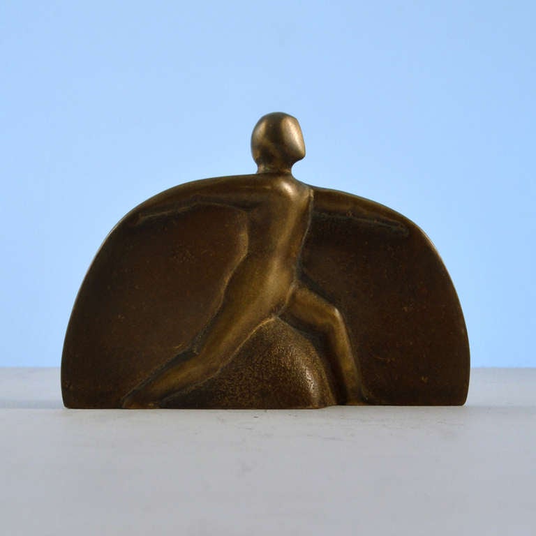 Half Moon Man Bronze Sculpture For Sale at 1stDibs