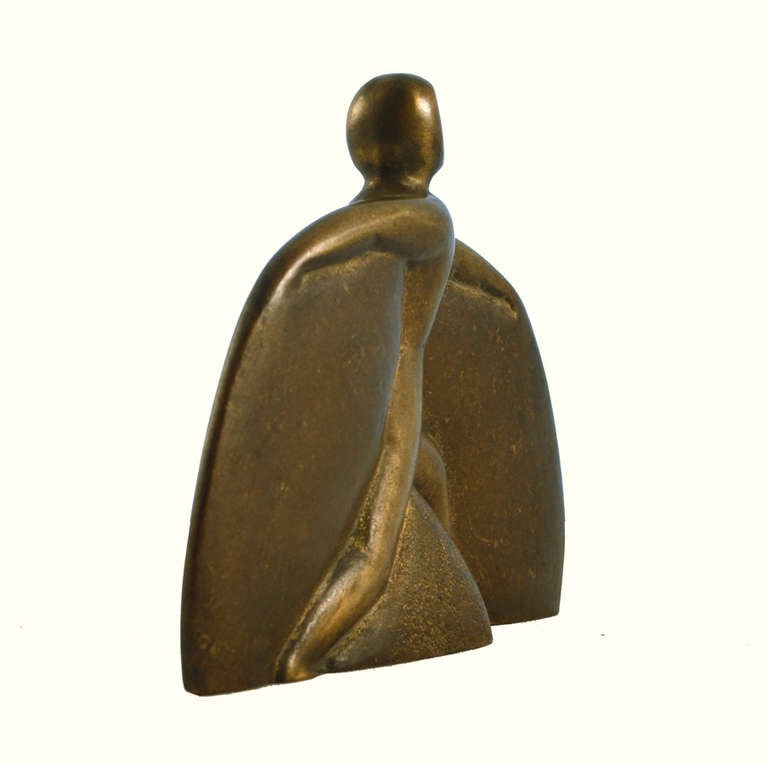 Half Moon Man Bronze Sculpture For Sale at 1stDibs