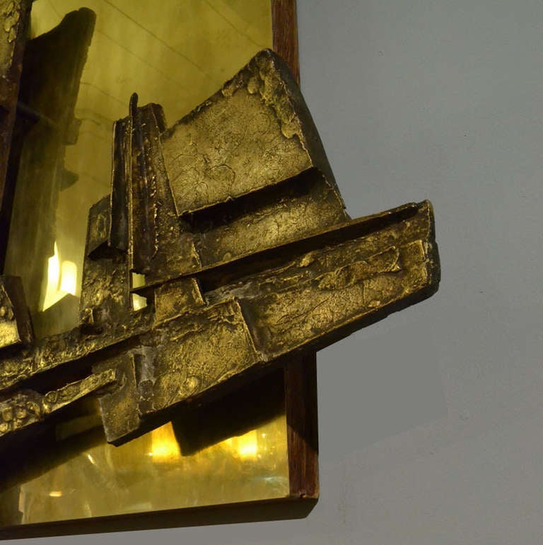 Brutalist Bronze 1960's Relief at 1stDibs
