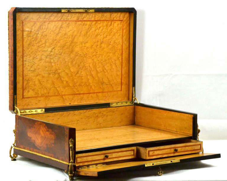 Russian Royal Box in Porcelain, Exotic Woods, and Ormolu at 1stDibs