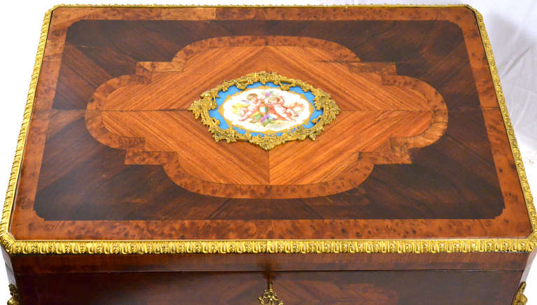 Russian Royal Box in Porcelain, Exotic Woods, and Ormolu at 1stDibs
