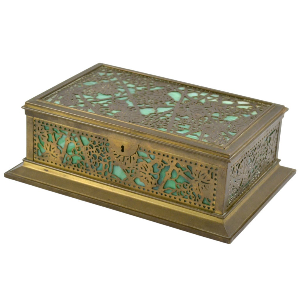 Tiffany Grapevine Box at 1stDibs | tiffany glass box, jewelry box tiffany