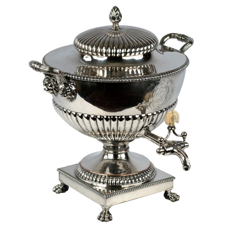 A Large English Coffee Samovar with Bone Handle at 1stDibs