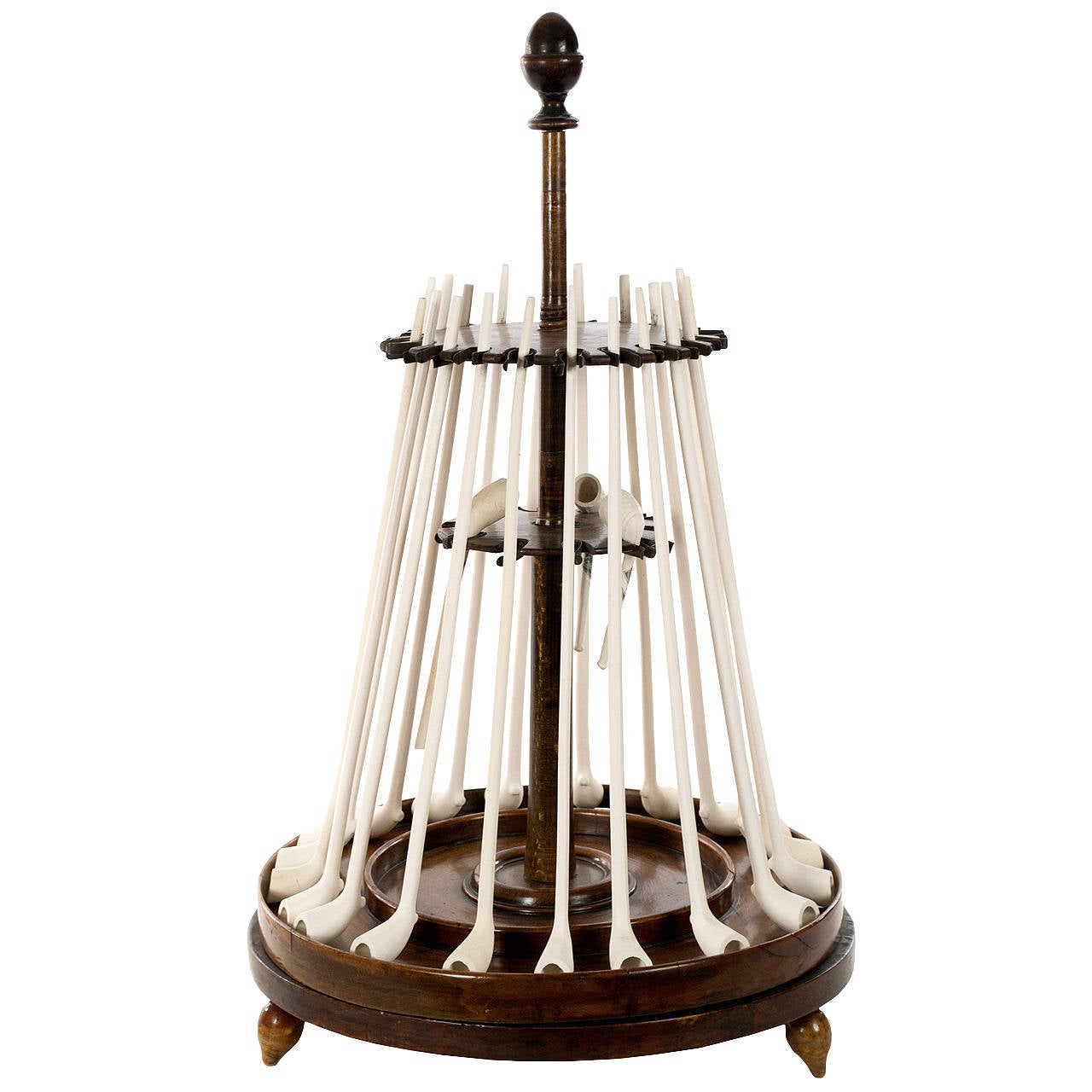 Dutch Pipe Stand in Carved Walnut at 1stDibs