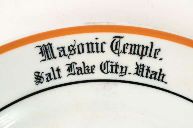 Midcentury Masonic Porcelain Dinner Set For Sale at 1stDibs