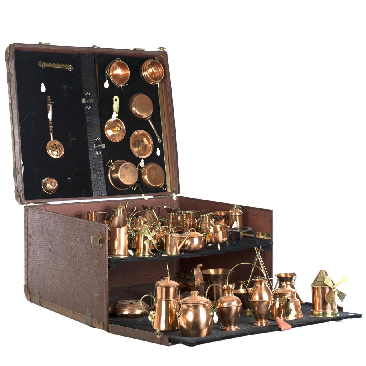 French Salesman Set of Copper Miniatures at 1stdibs