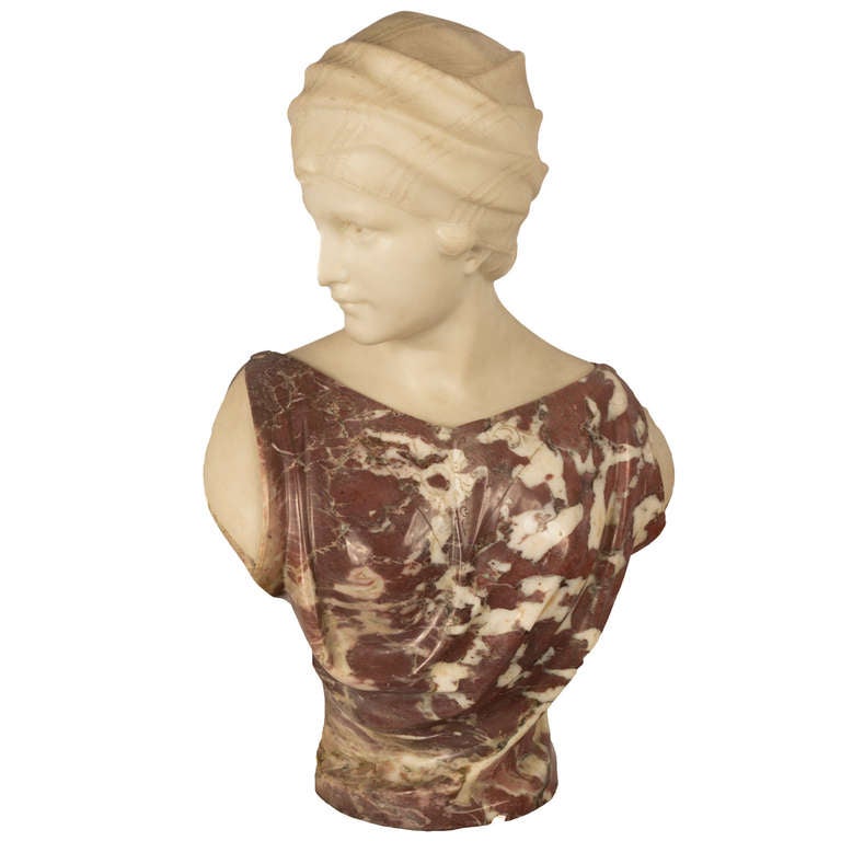 Bust of a Maiden by Guglielmo Pugi at 1stDibs