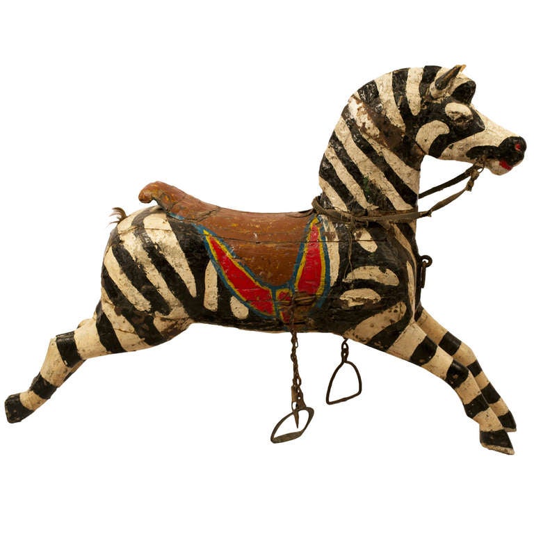 19th Century Carousel Zebra at 1stDibs