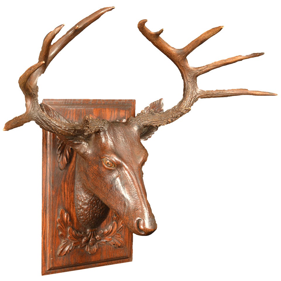 Blackforest Stag Wall Plaque at 1stDibs
