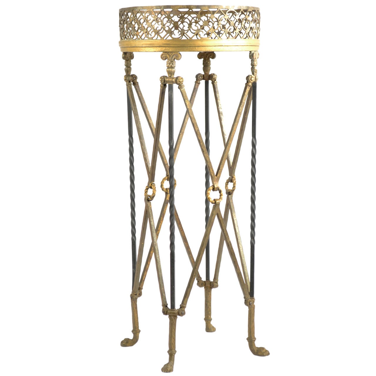 Belle Époque Hand-Wrought Gilded Stand at 1stDibs