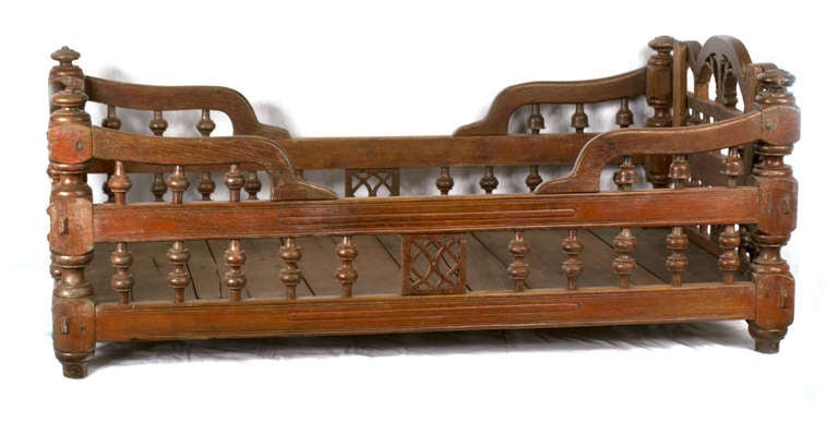 Carved Walnut Provençal Cradle at 1stDibs
