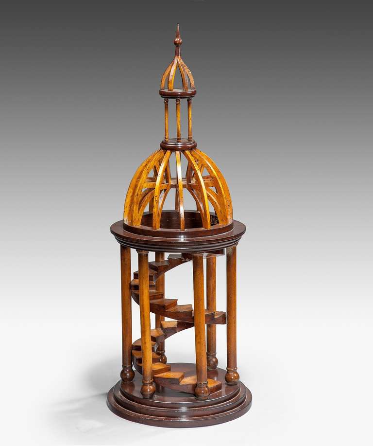 An Architectural Model of a Dome with Staircase For Sale at 1stDibs