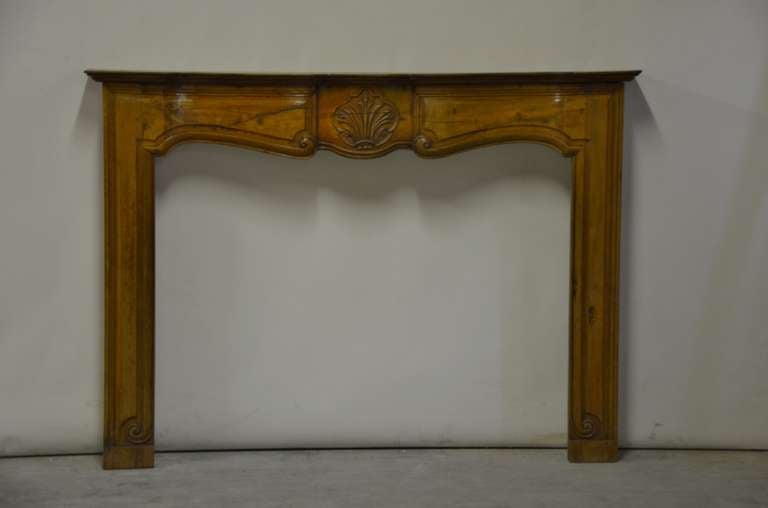 18th Century Louis XV Cherrywood Antique French Fireplace at 1stDibs
