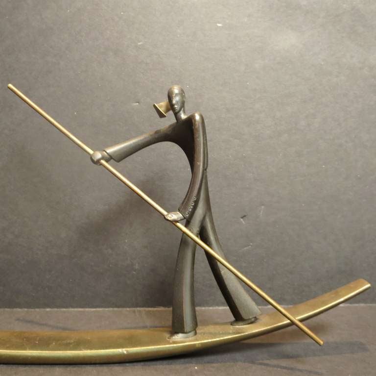 Bronze Gondola Sculpture by Karl Hagenauer at 1stDibs