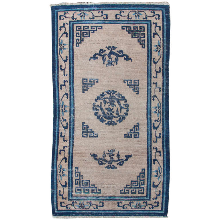 Antique Tibetan, Ming Leaf Dragon Design Rug, Khaden For Sale at 1stDibs