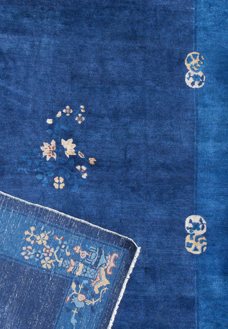 Blue Chinese Peking Rug For Sale at 1stDibs