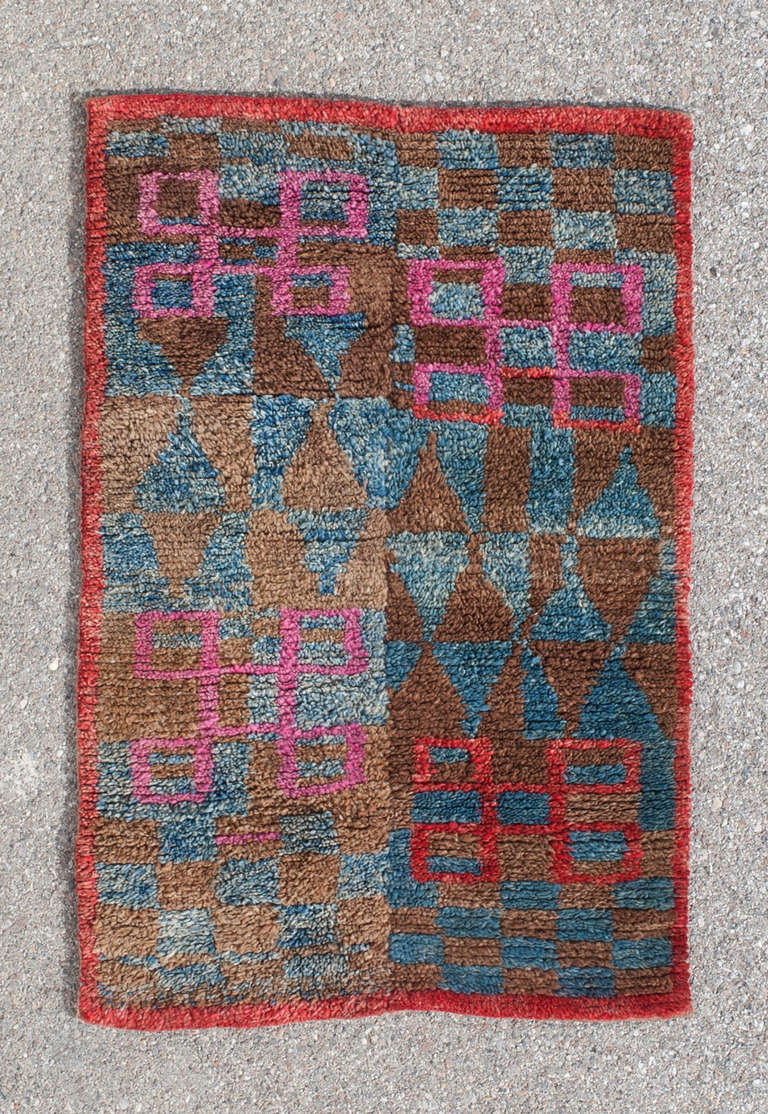 Outstanding Tibetan Checkerboard Sitting Rug With Lots Of Charm For ...