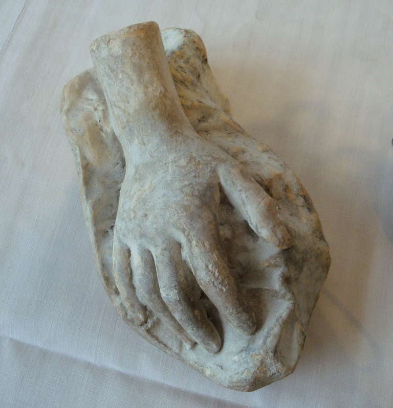 A Collection of 19th Century Antique Plaster Hands For Sale at 1stDibs