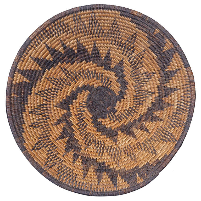 Native American Indian Basketry Tray - Apache, 19th Century at 1stDibs