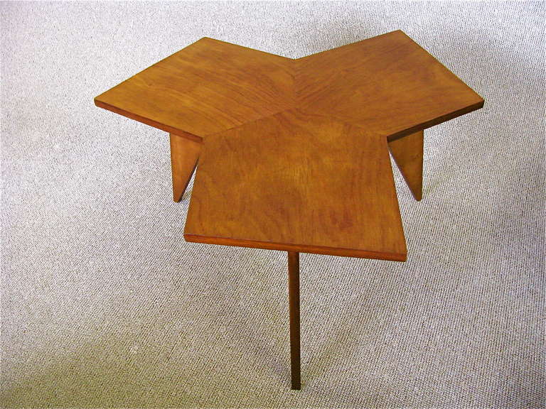 Danish Cubism Side Table Teak 1960 at 1stDibs