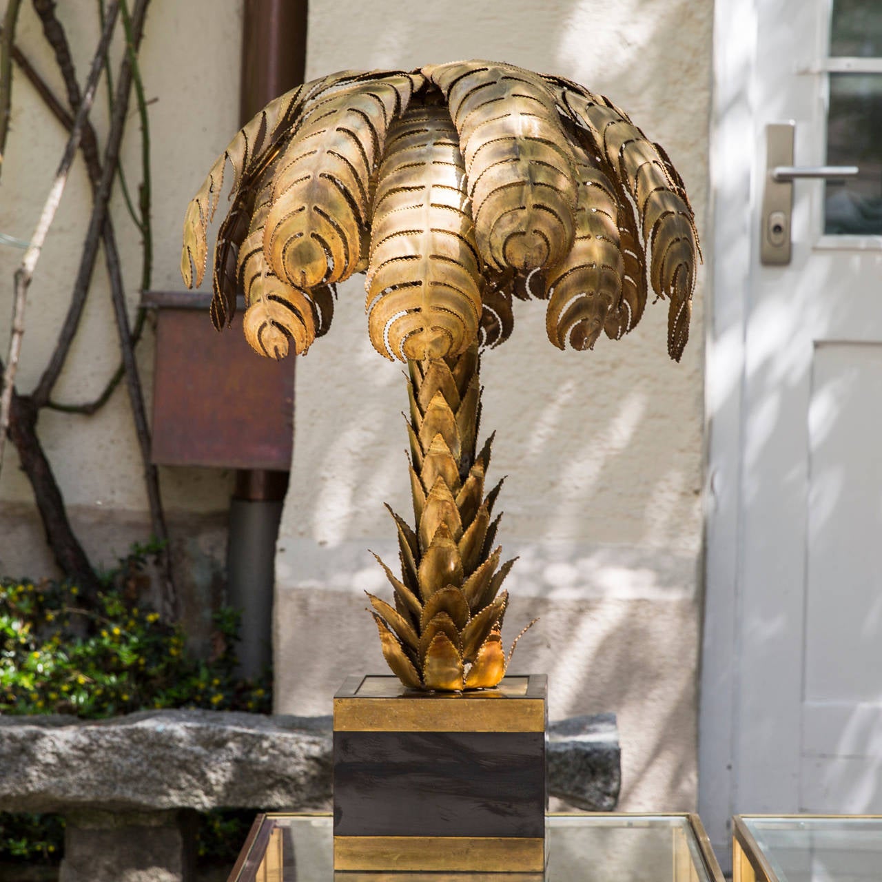 Set of Four Palm Tree Table Lamps by Maison Jansen at 1stDibs