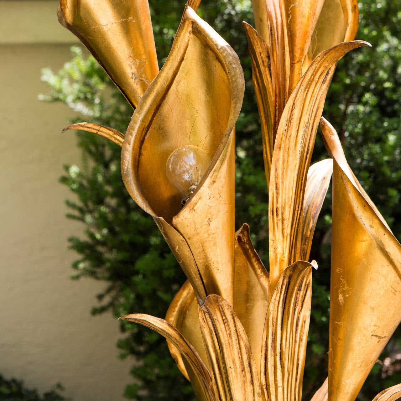 Golden Calla Flower Floor Lamp at 1stDibs
