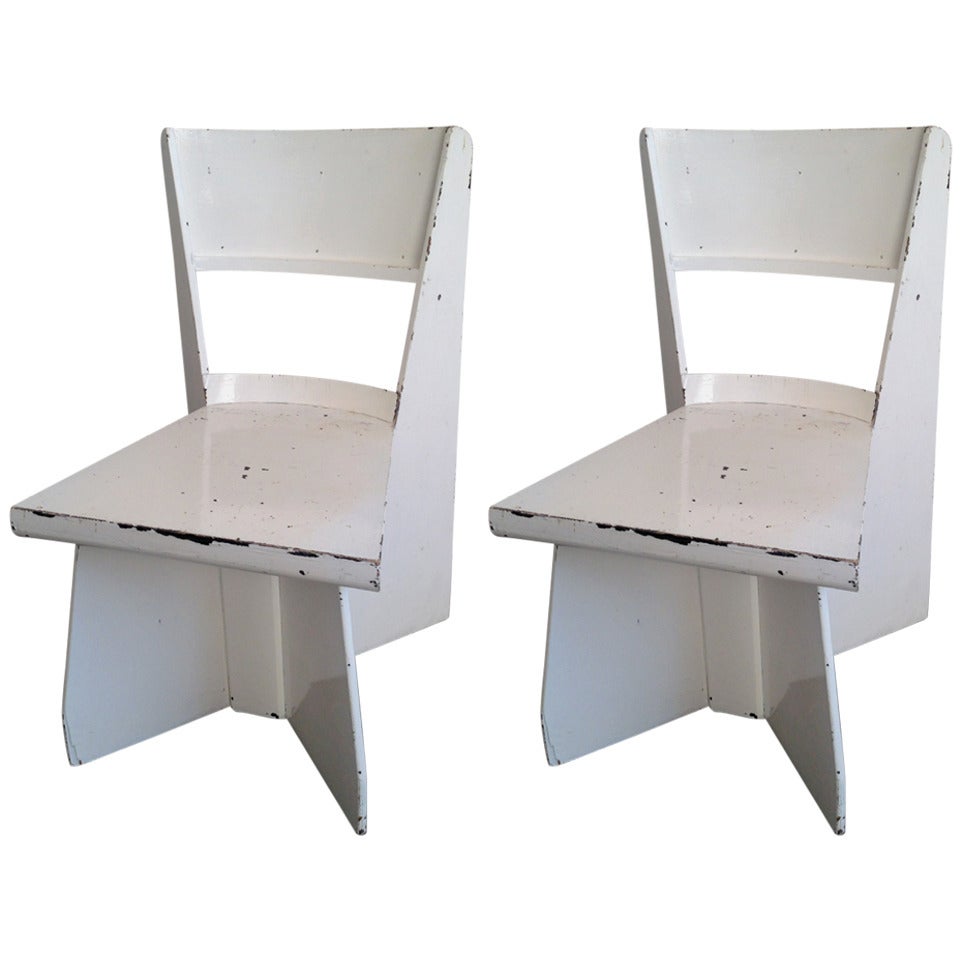 Unique Set of Two Prototype Dining Chairs at 1stDibs