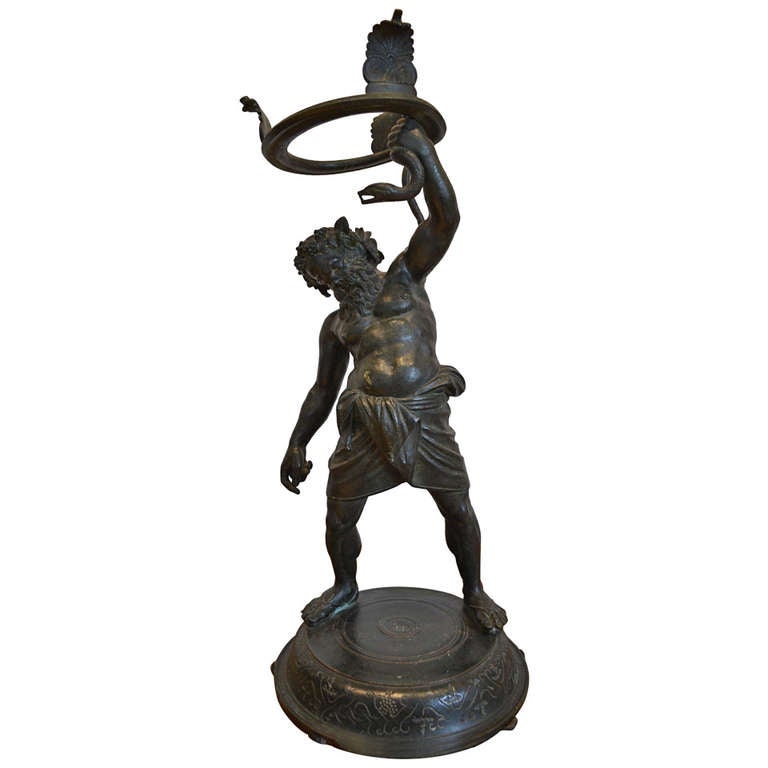 Grand Tour Bronze Sculpture of Silenius For Sale at 1stDibs