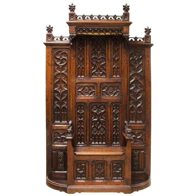 Gothic Hall Bench at 1stDibs