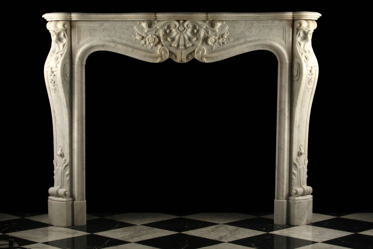 Antique Louis XV Rococo Fireplace Surround Circa 1860 For Sale at ...