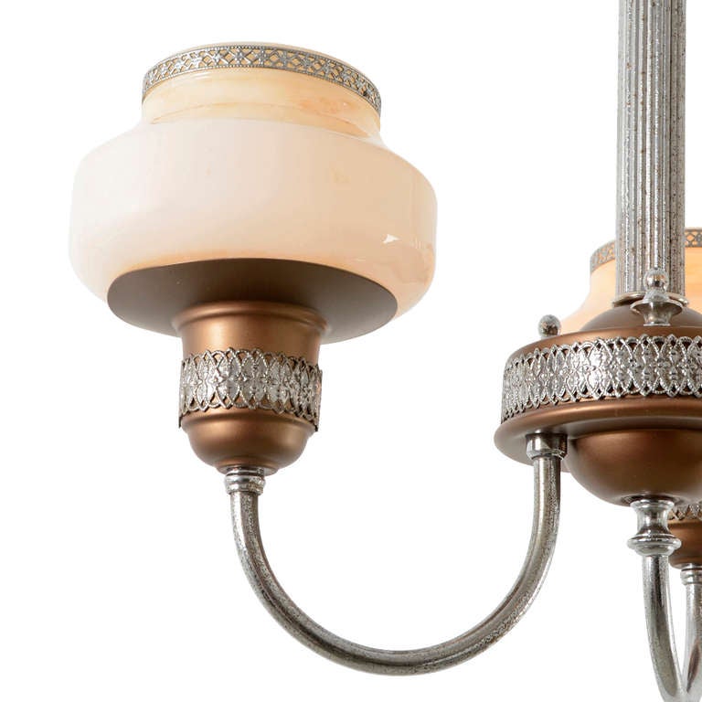 Gill Glass "Sherwood" Chandelier, C1937 at 1stDibs