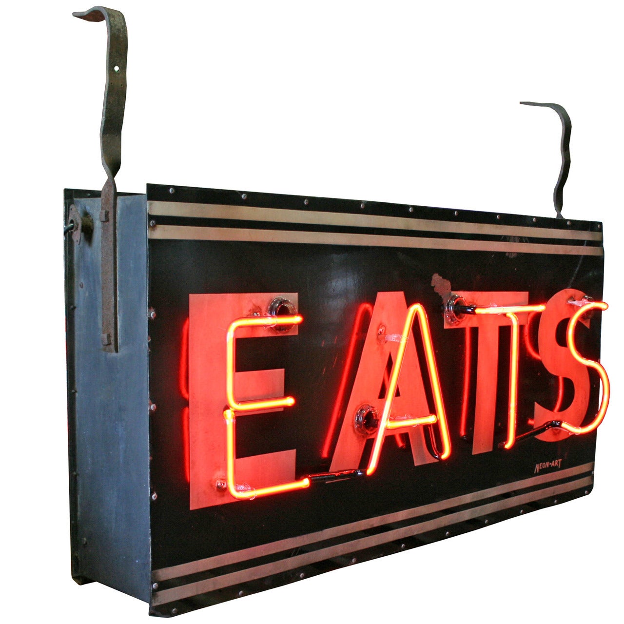 Double Sided Neon "EATS" Sign, circa 1930 at 1stDibs