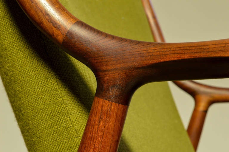 Exceptional early Finn Juhl NV45 chair Padouk/Teak at 1stDibs