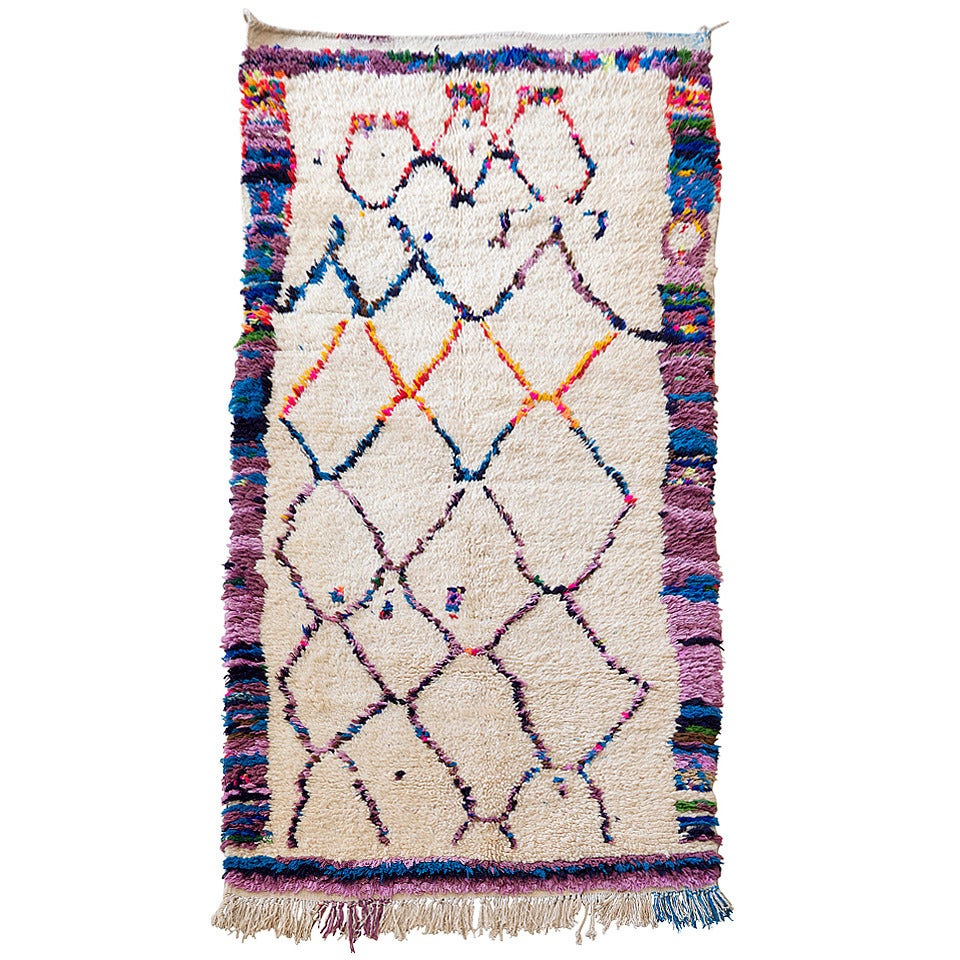 Moroccan Vintage Azilal Rug at 1stDibs