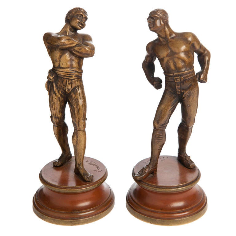 Bronze Pair of Boxers circa 1890 at 1stDibs