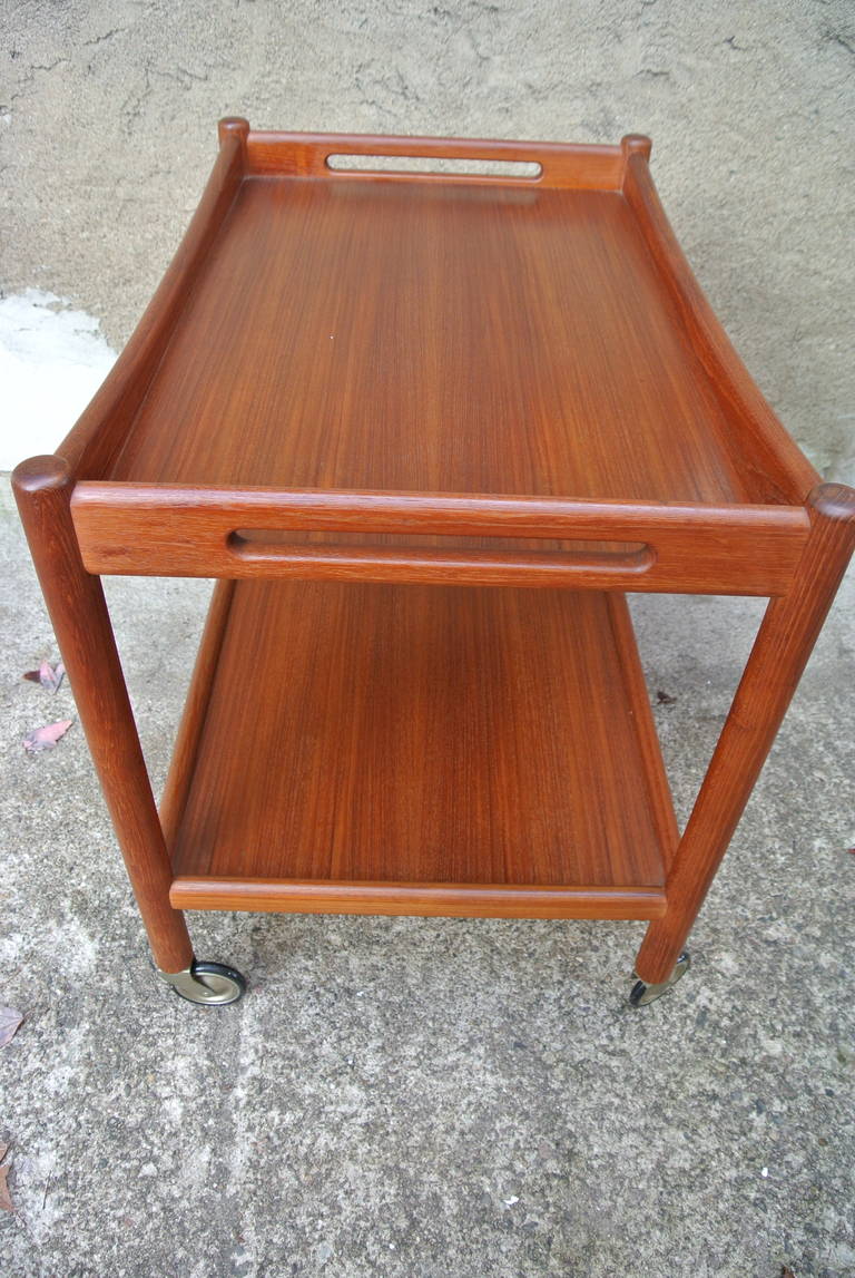 Teak Bar Cart by Andreas Tuck for Hans Wegner at 1stDibs