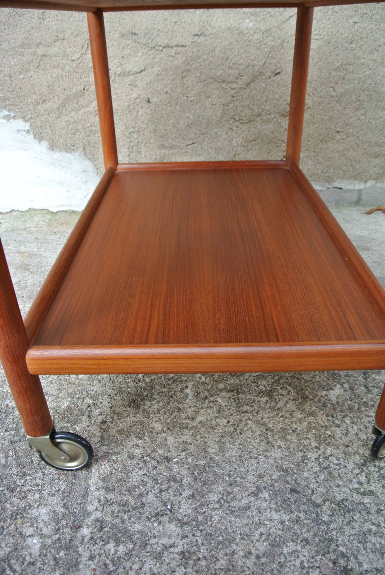 Teak Bar Cart by Andreas Tuck for Hans Wegner at 1stDibs