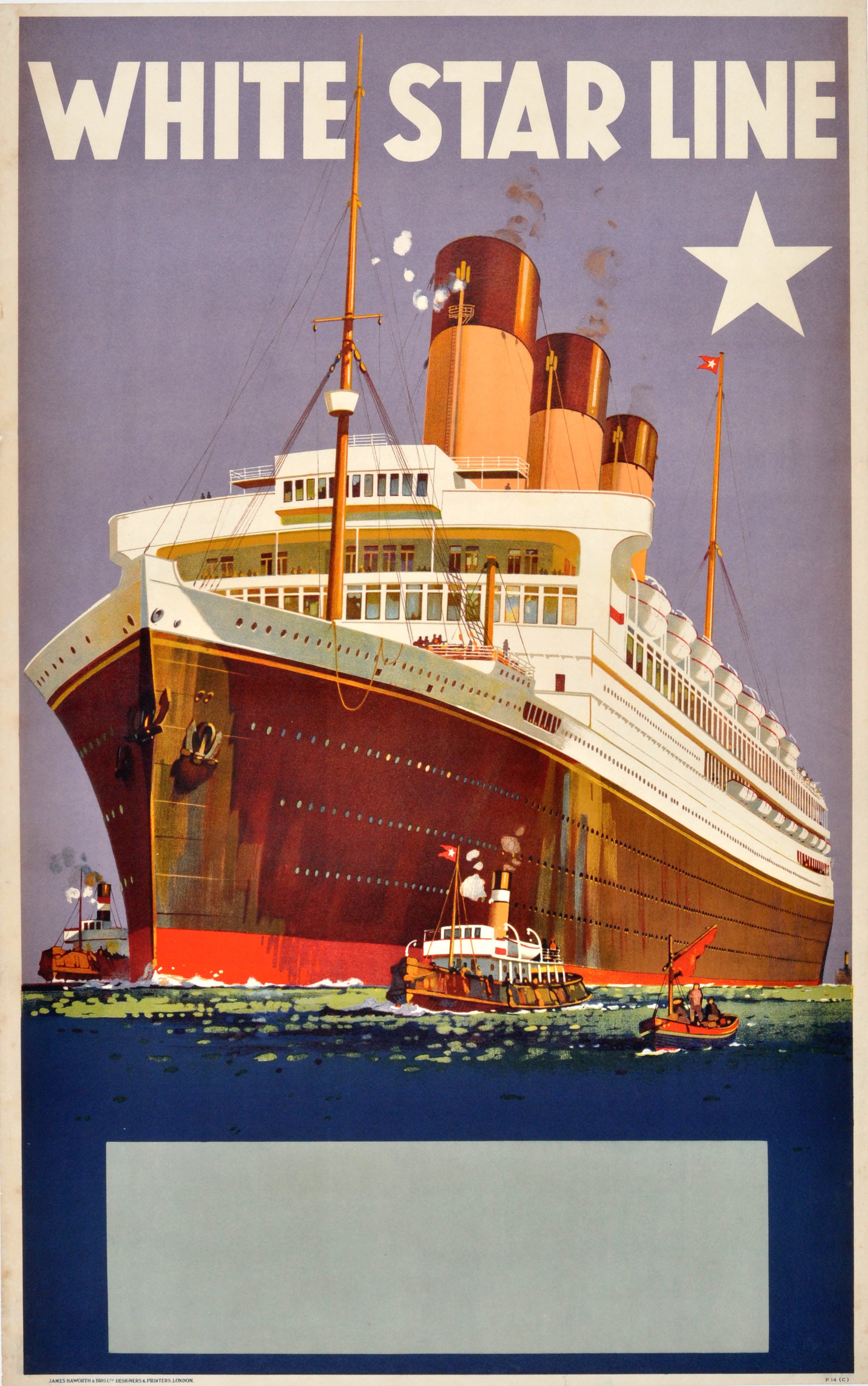 White Red Star Line World Cruise Ocean Liner Travel Advertisement ...