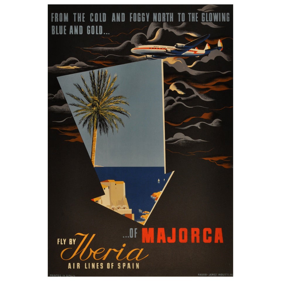 Vintage Airplane Poster - 45 For Sale on 1stDibs