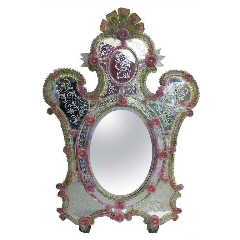 Extraordinary Murano Mirror at 1stDibs
