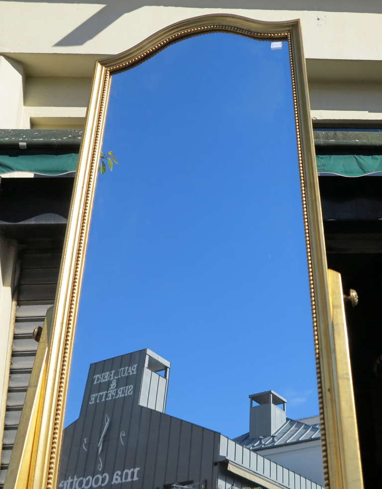Swivel Foot Mirror Gilded with Gold Leaf at 1stDibs