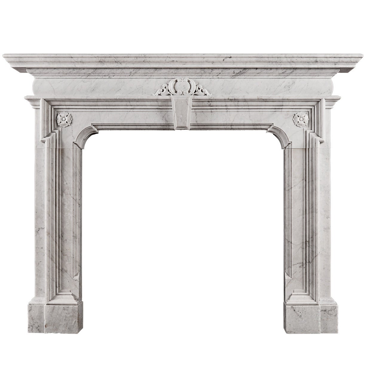 Italian Medusa Marble Fireplace , circa 1830 at 1stDibs