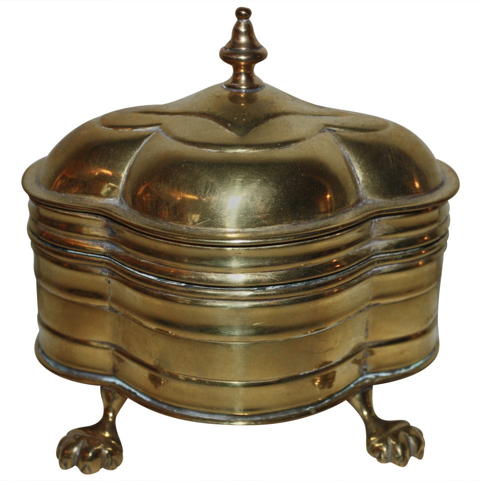 18th Century Rococo Brass Tea Caddy at 1stDibs