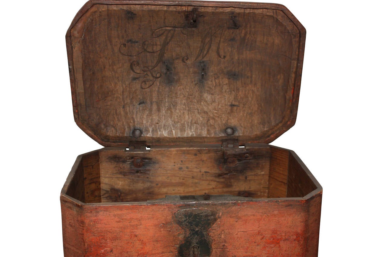 18th Century Folk Art Treasure Travel Box at 1stDibs