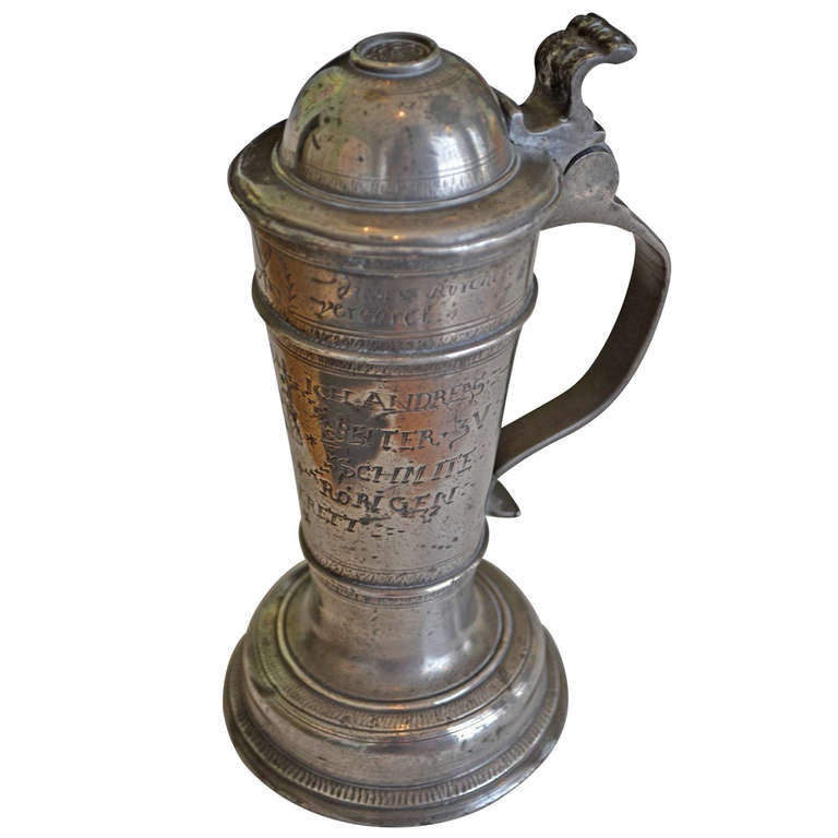 18th Century Pewter Pitcher at 1stDibs