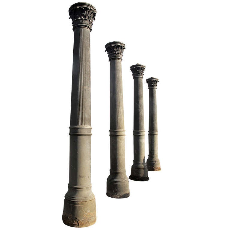 Rare Cast Iron Columns at 1stDibs